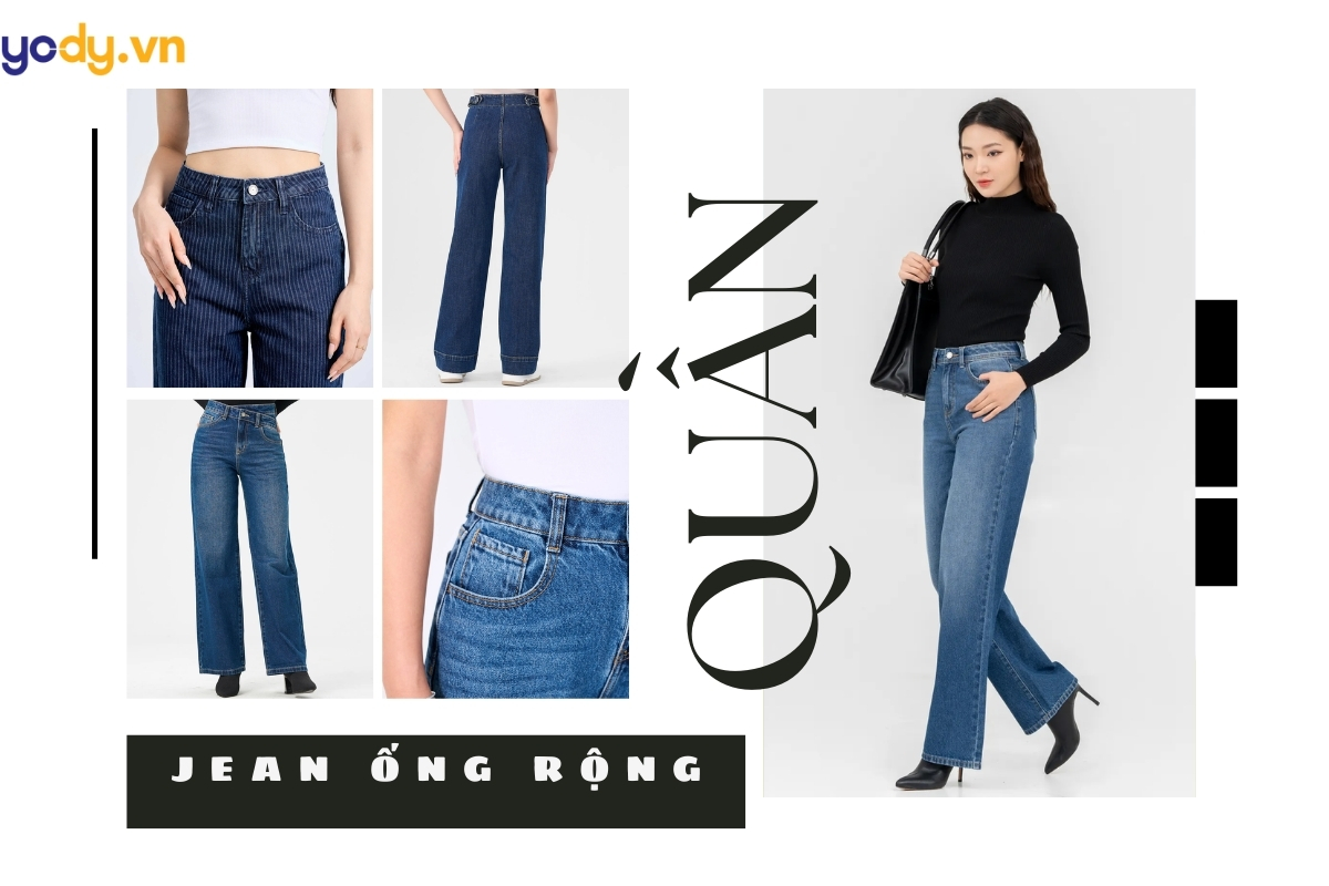 25 cách phối đồ với quần jean ống rộng nữ thêm phần SÀNH ĐIỆU, THỜI TRANG | Yody